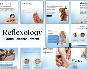 Reflexology Instagram Template, Reflexology Foot, Instagram Content, Holistic Template, Massage ...