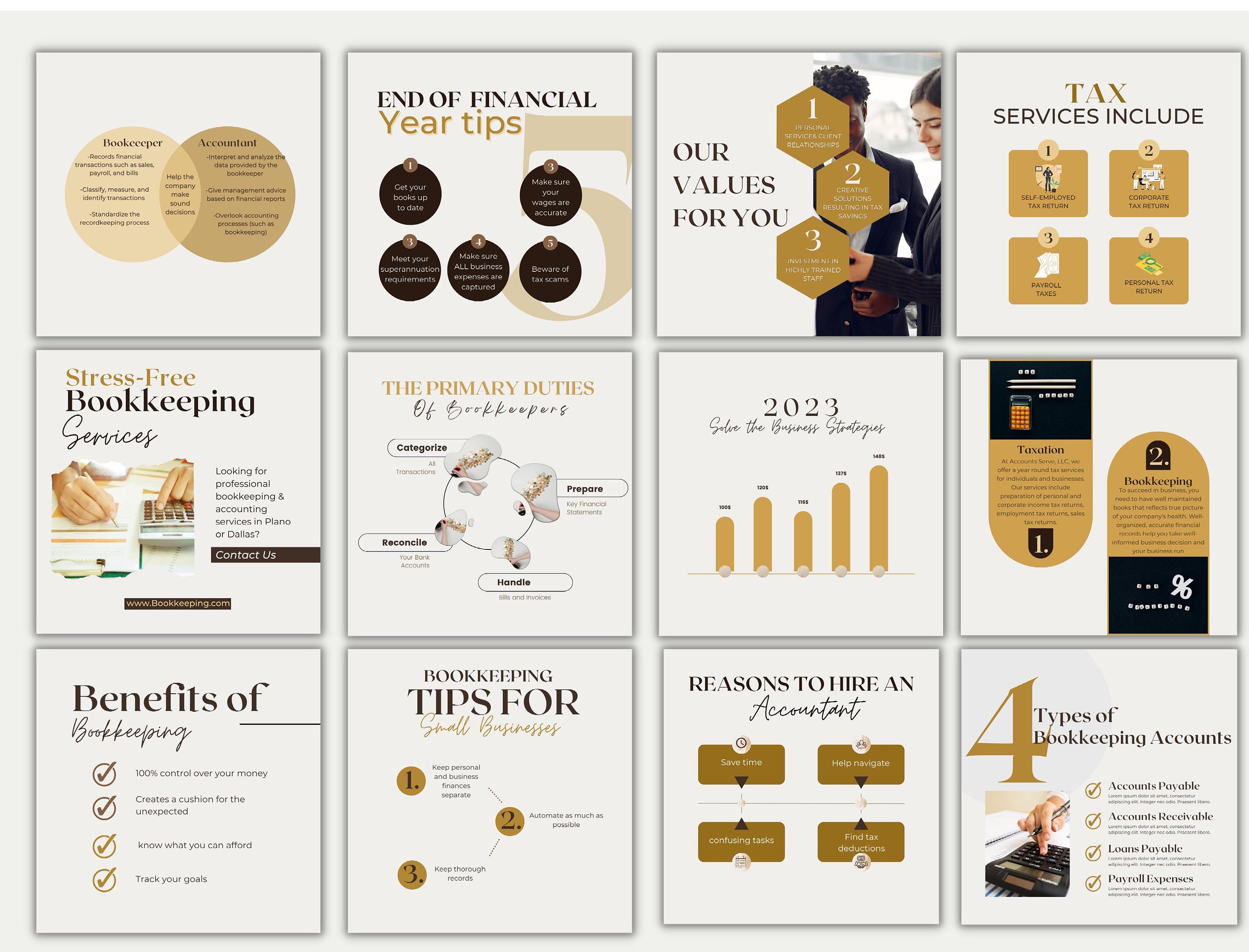 115 Instagram Post Templates for Accountants Bookkeepers Creative ...