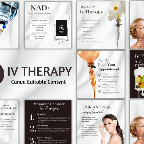 IV Therapy Templates IV Hydration Nurse Injector Vitamin - Etsy