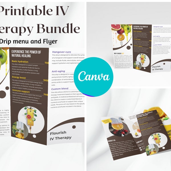 Iv Therapy Menu Template - Etsy