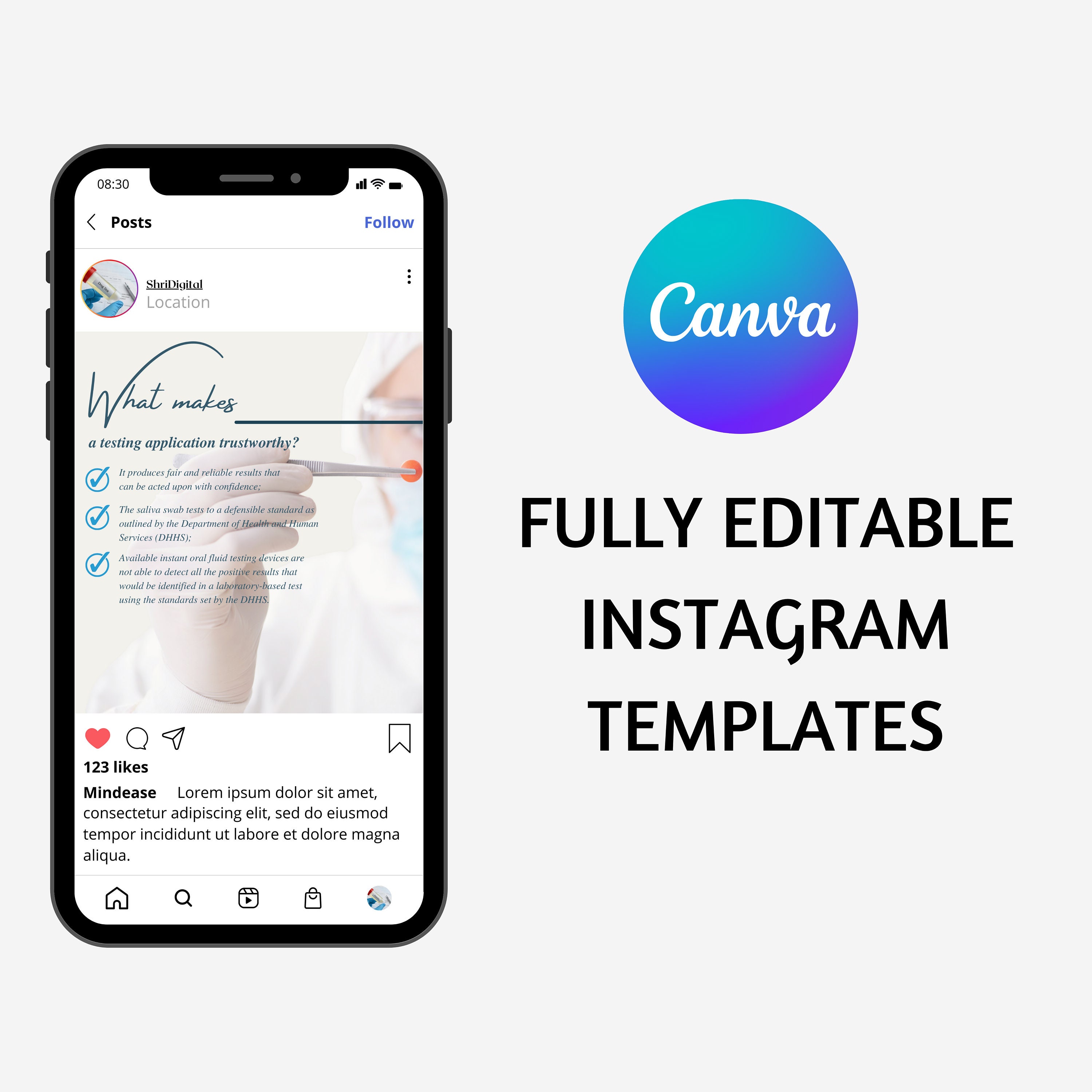 Testing Center Canva Templates: DNA, Drug, DOT, & Occupational Testing ...