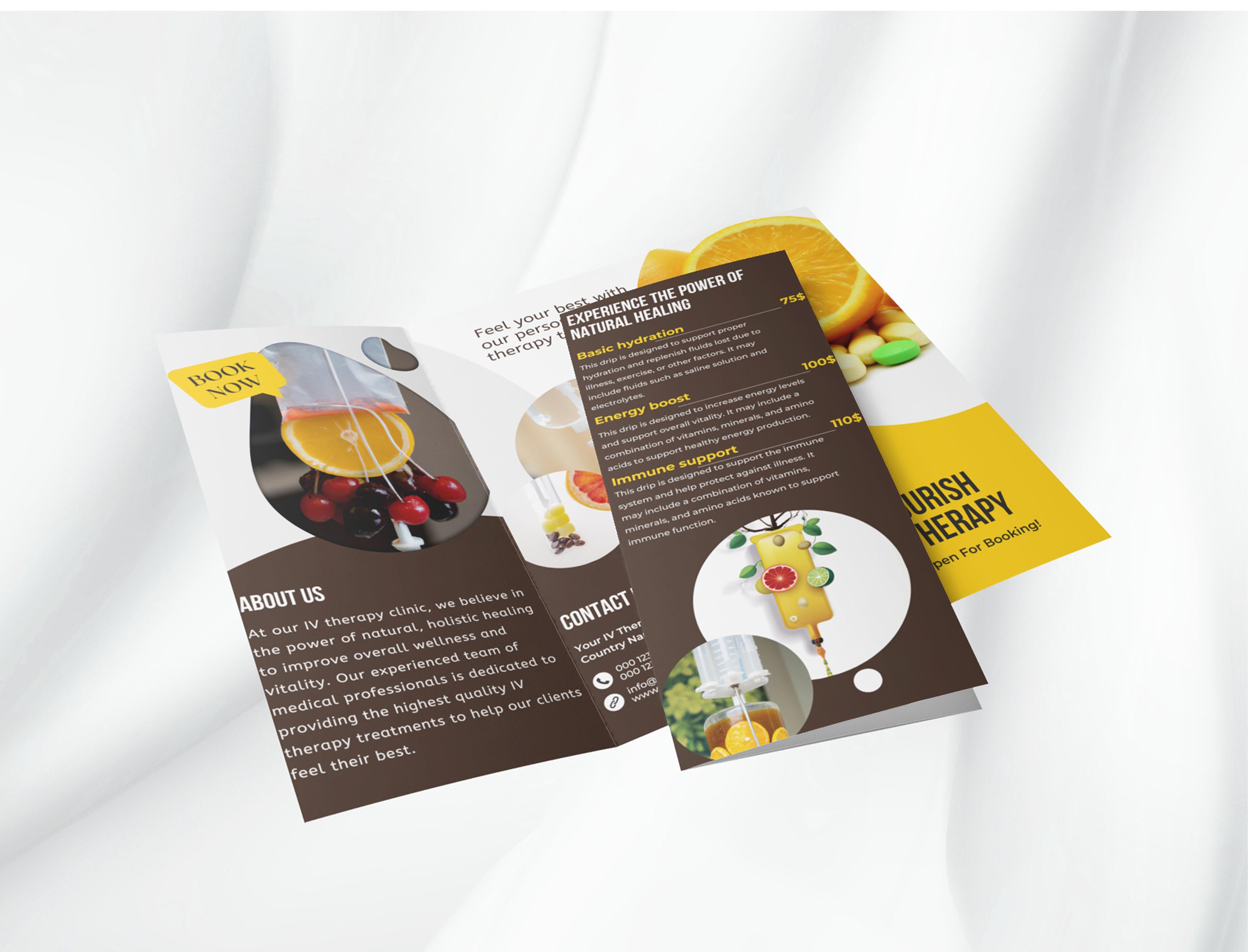 Intravenous Therapy Trifold IV Therapy Marketing Templates IV Therapy ...