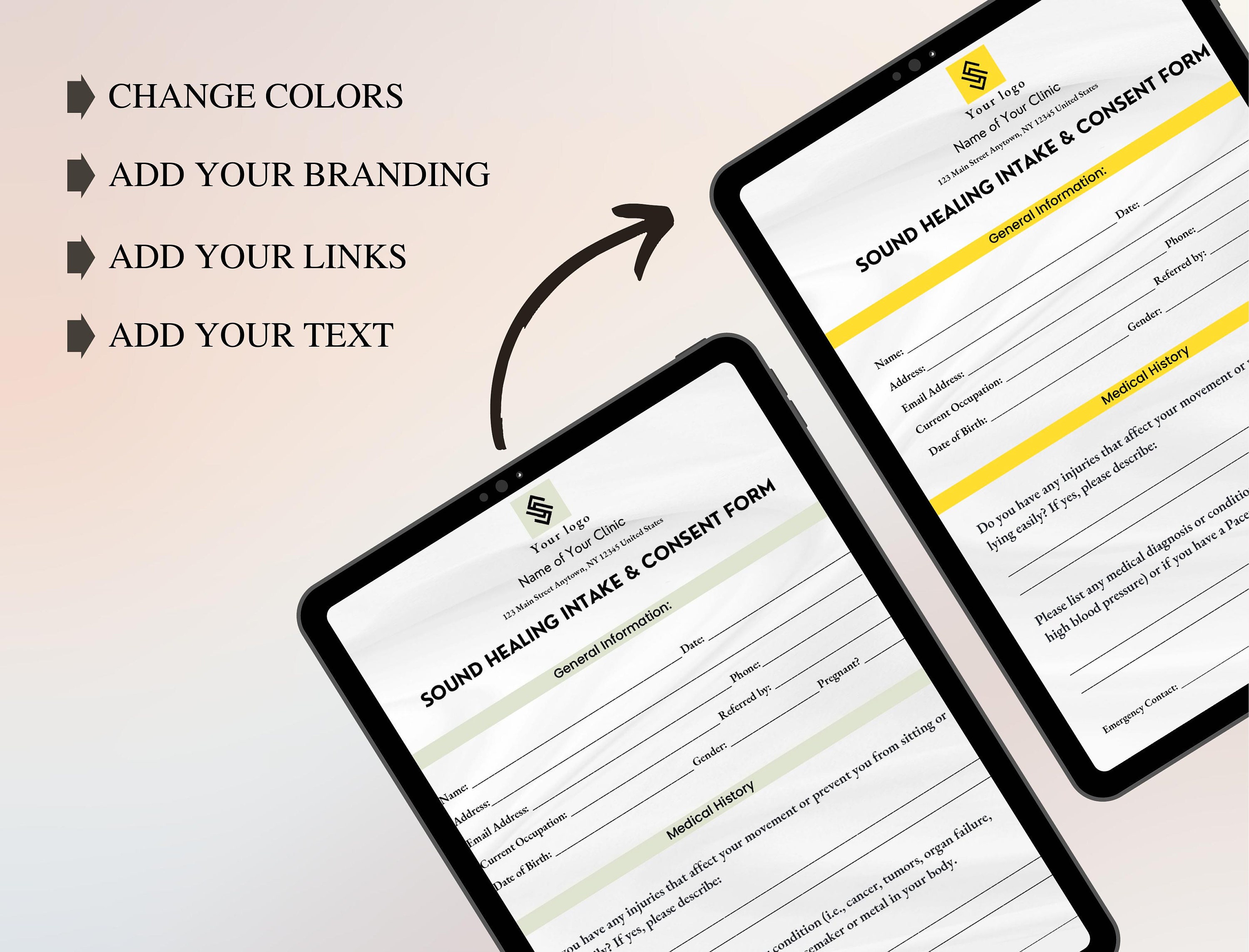 Sound Healing Intake Form: Energy Healing Consent (canva Template) - Etsy