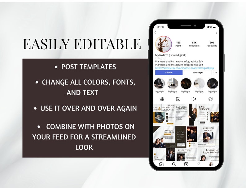 LAWYER TEMPLATE — Instagram Posts Template for Law Office, Attorney ...