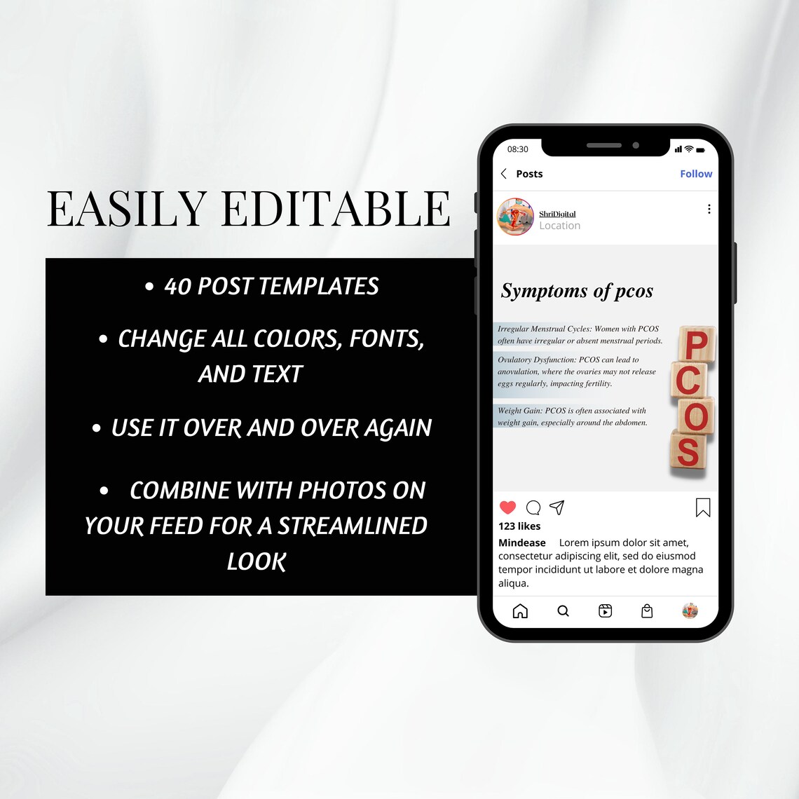 Gynecology & OB/GYN Instagram Templates: Women's Health Canva (40 Posts ...
