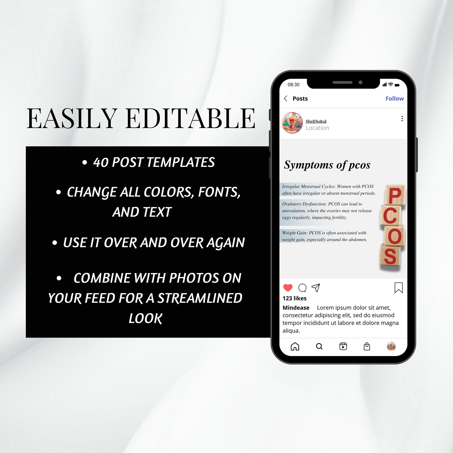Gynecology & OB/GYN Instagram Templates: Women's Health Canva (40 Posts ...