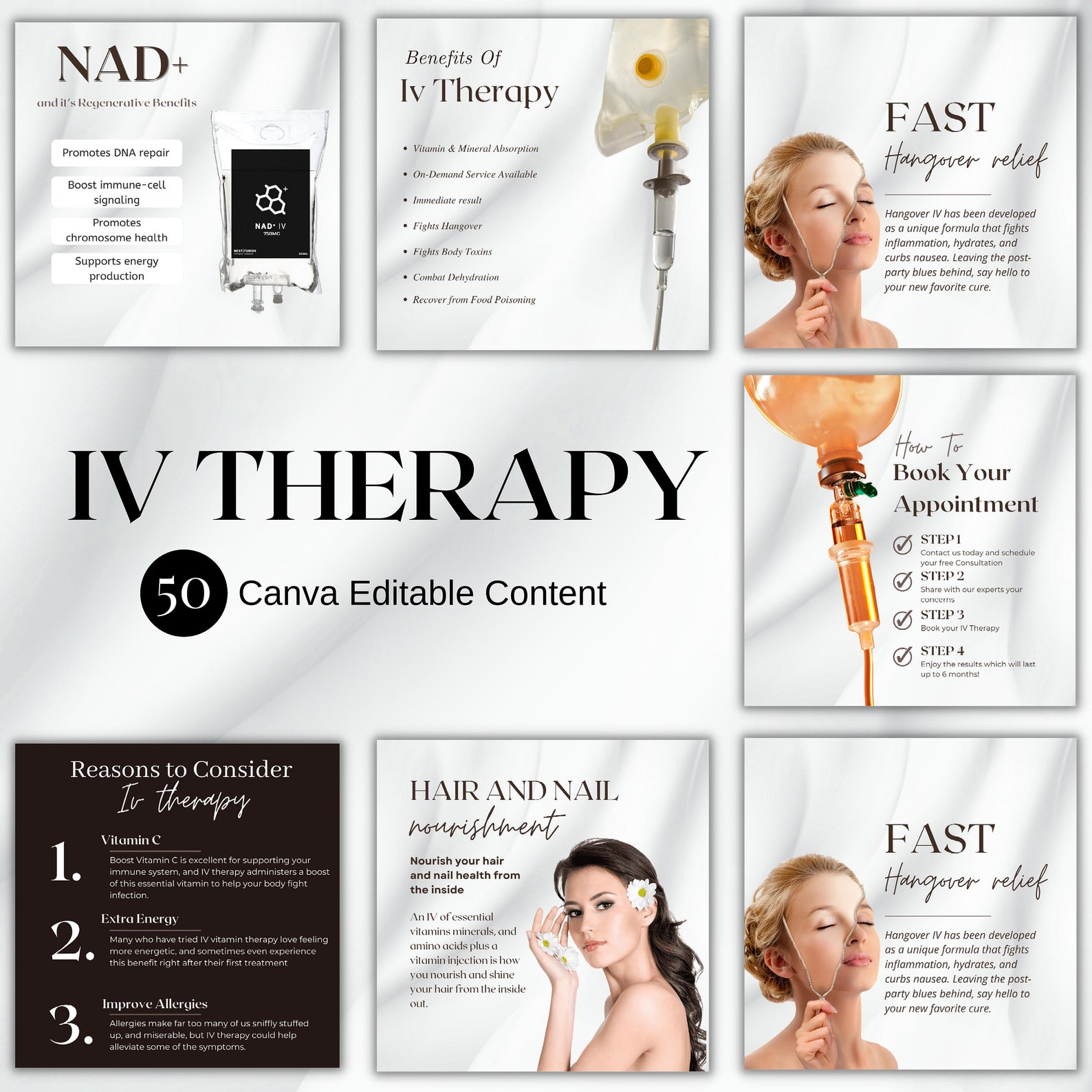 IV Therapy Templates: Nurse Injector Canva Editable (instagram) - Etsy