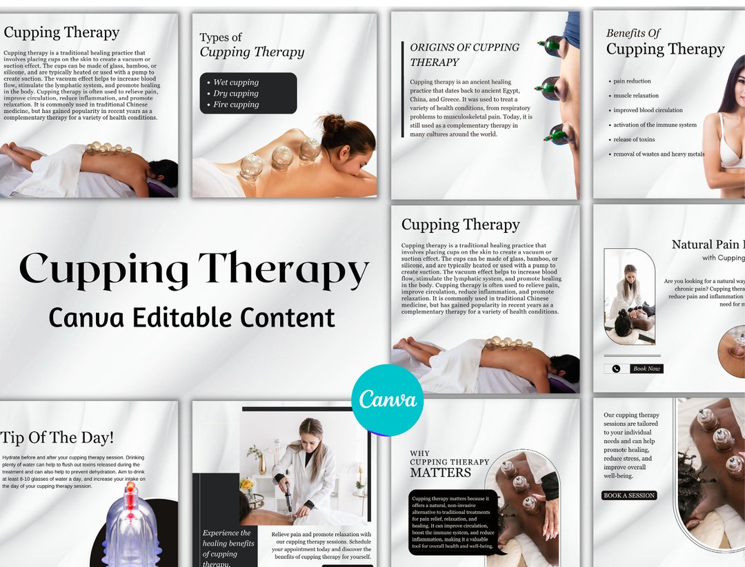 Cupping Therapy Canva Templates Instagram Template Canva - Etsy