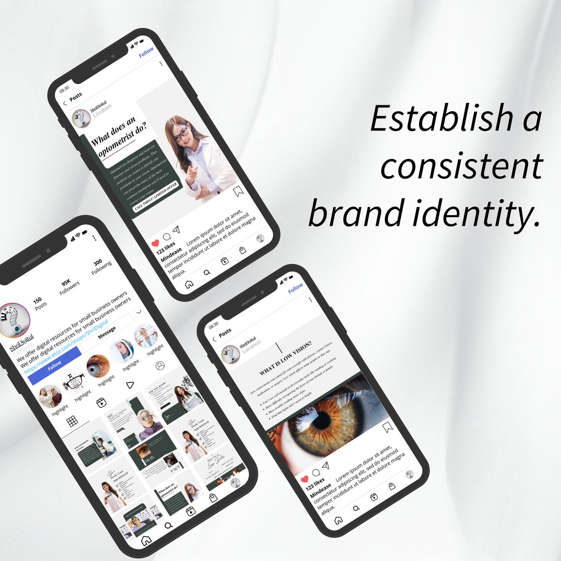 50 Optometry Instagram Post Templates | Optician Branding | Optical ...