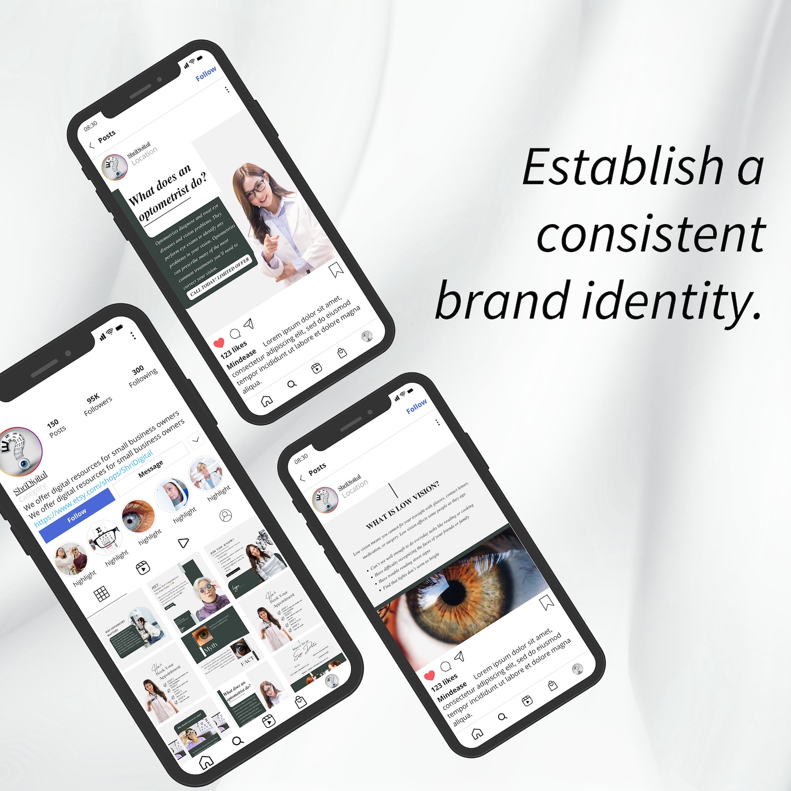 50 Optometry Instagram Post Templates | Optician Branding | Optical ...