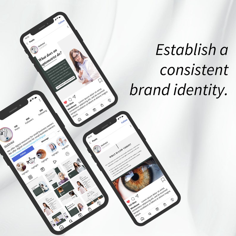 50 Optometry Instagram Post Templates | Optician Branding | Optical ...