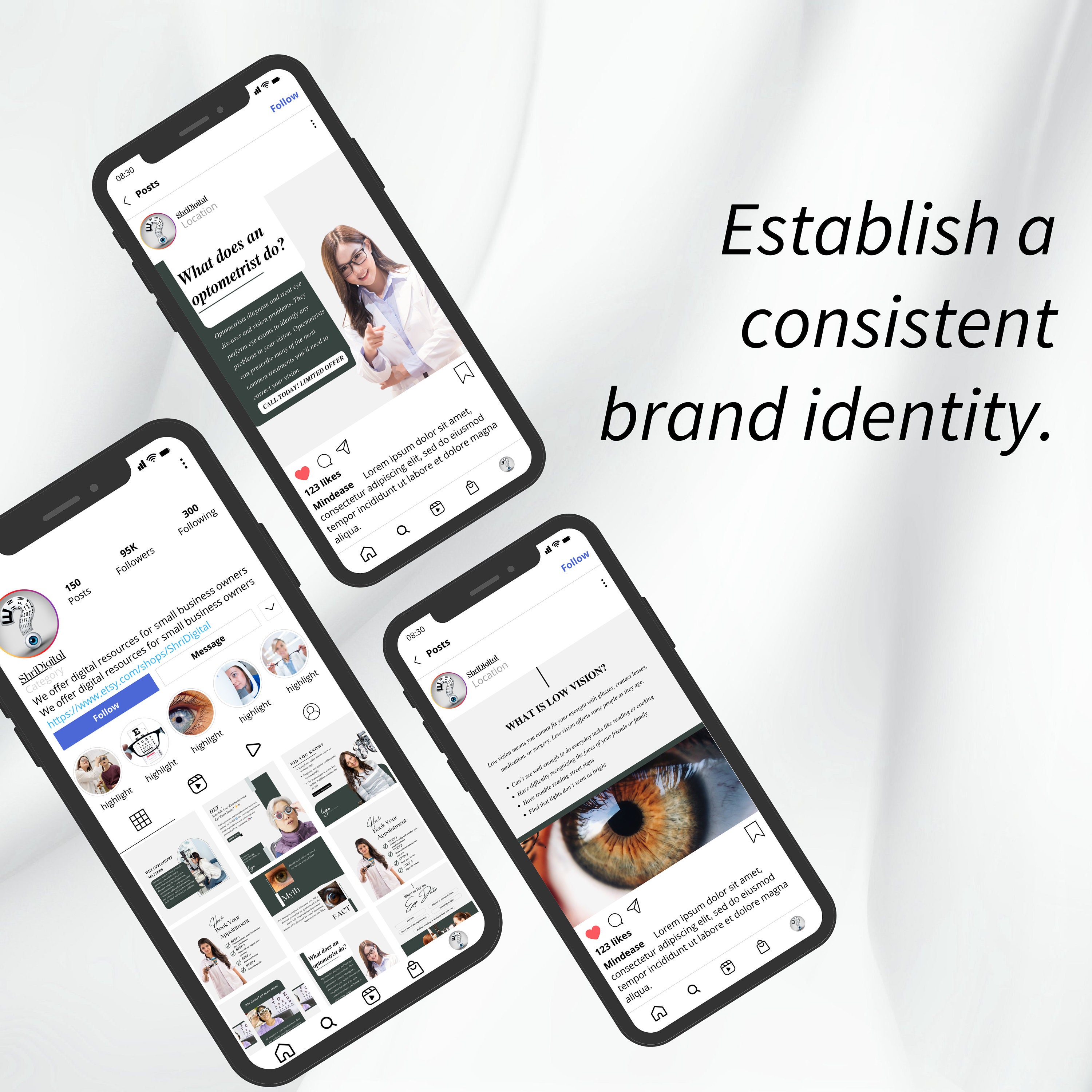 50 Optometry Instagram Post Templates | Optician Branding | Optical ...