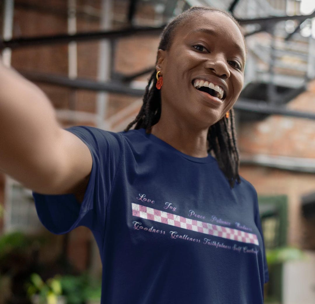 Fruits of the Spirit Faded Checker Tee - Etsy