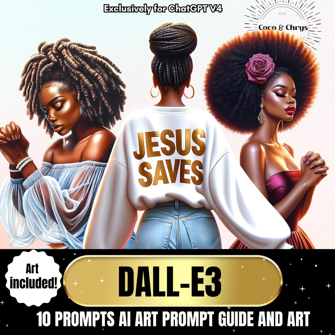 Dall-e3 & Chatgpt V4 Ai Art Prompt Guide Commercial Use Art Christian ...