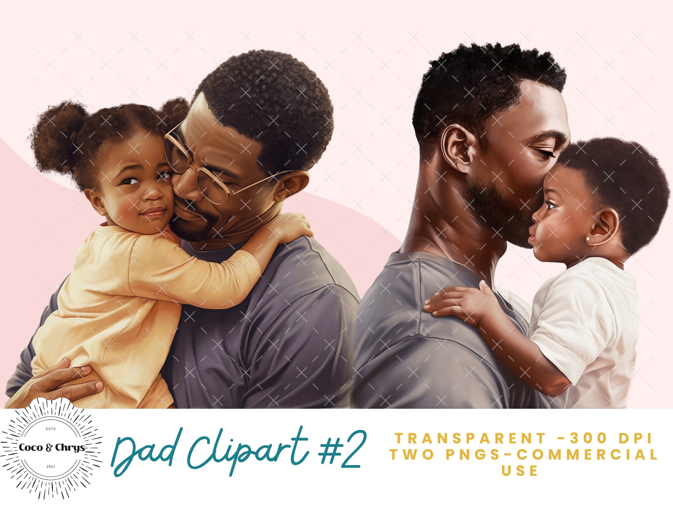 African American Dad Clipart