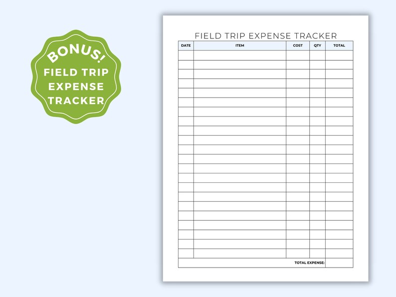 Field Trip Planner, Post Trip Evaluation, Student Report, Field Trip ...