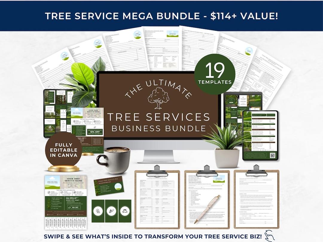 Tree Service Contract, Tree Cutting Invoice, Tree Trimming Social Media ...