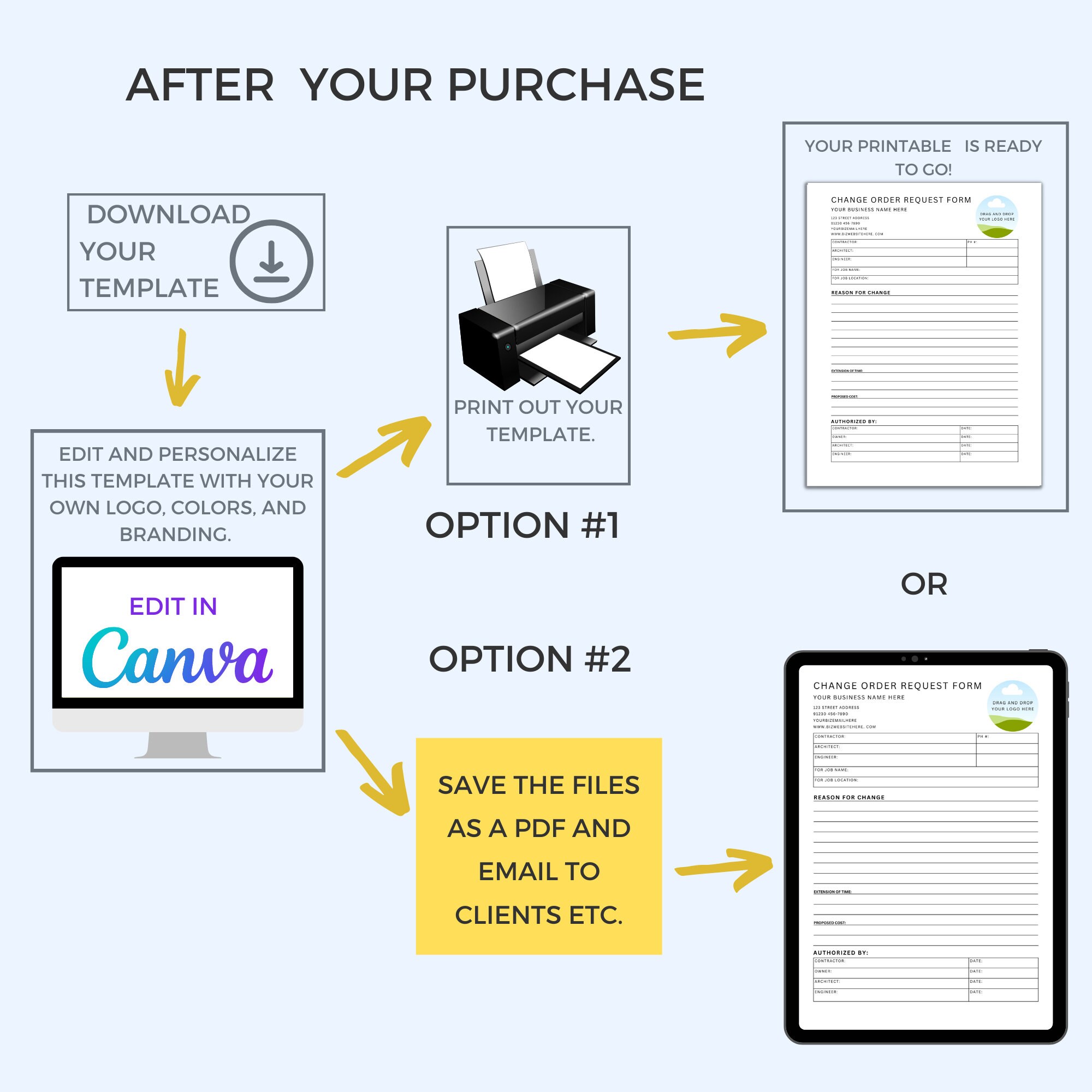 Change Order Request Form Template, Roofing, Construction, Builder ...