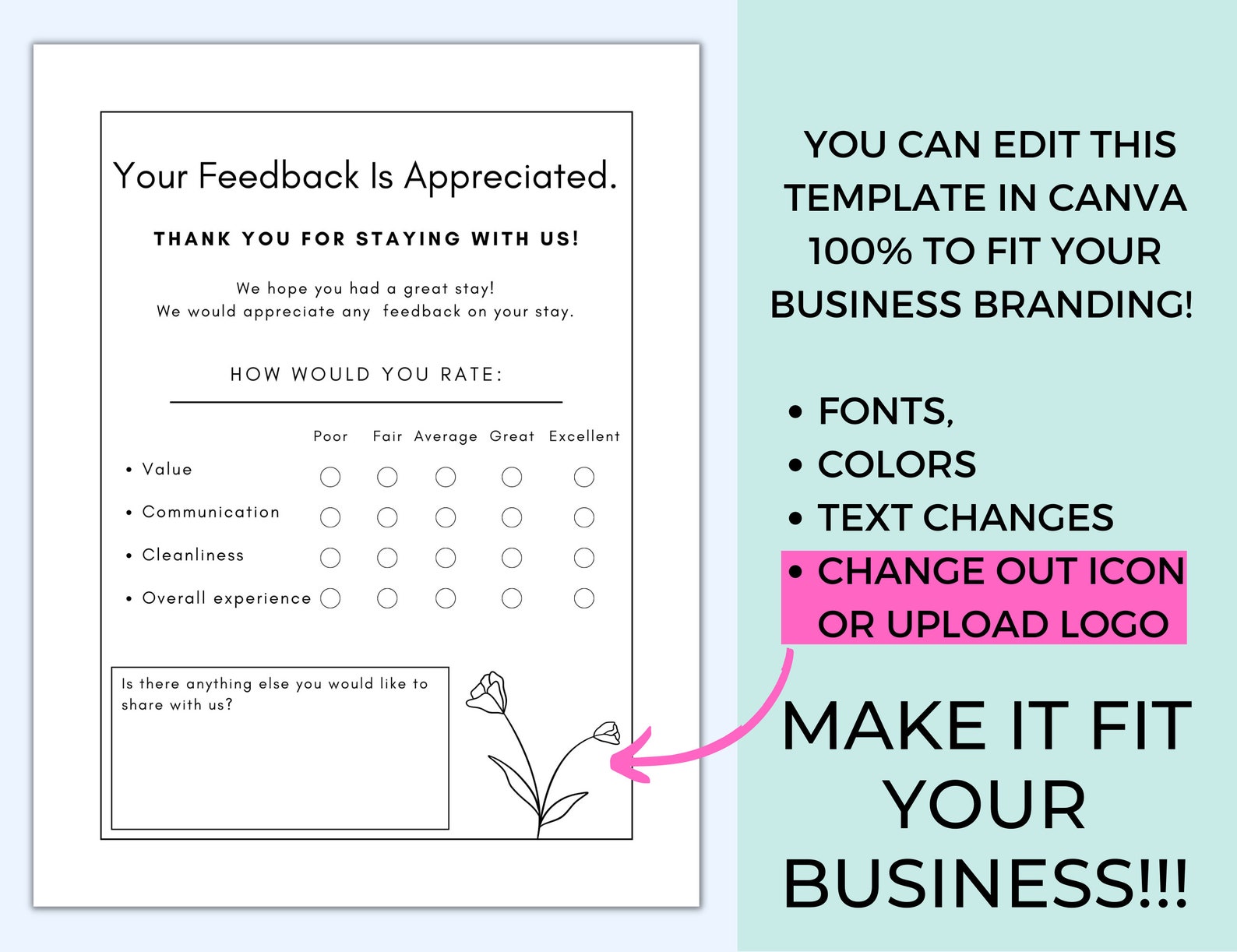 Vacation Rental Feedback Form, VRBO Host, Printable Guest Feedback ...