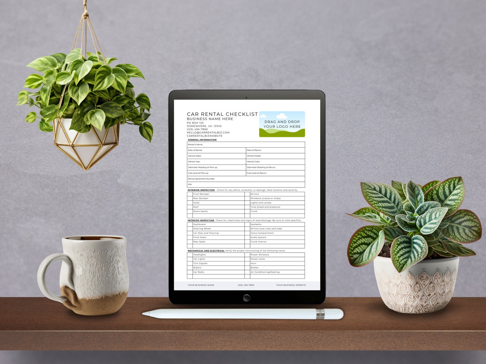 Rental Car Checklist, Vehicle Inspection Checklist, Automotive Lease ...