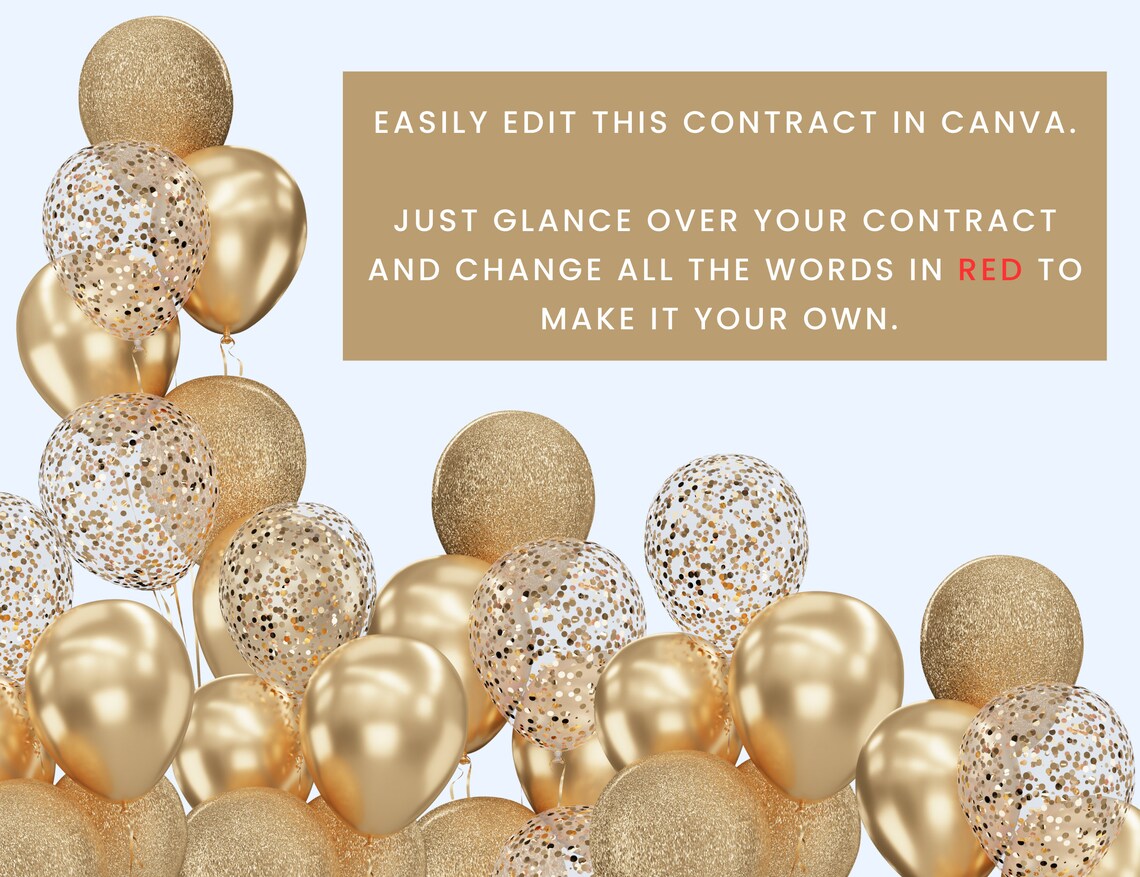 Balloon Decor Contract Template, Balloon Decorations, Event Planning ...