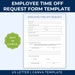 Employee Time off Request Form, Vacation Request Template, Employee PTO ...