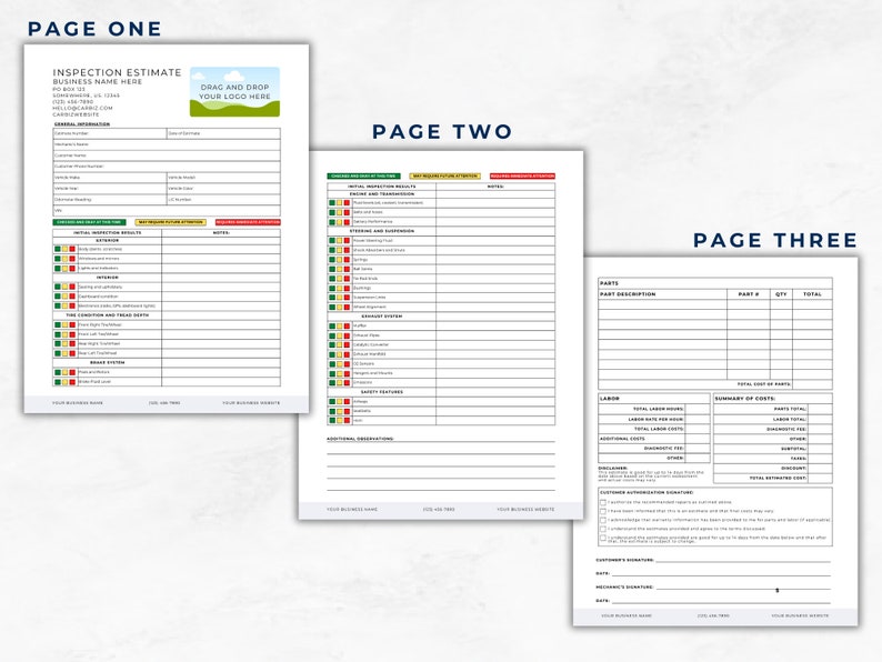 Vehicle Inspection Estimate, Automobile Examination Quotation, Car ...