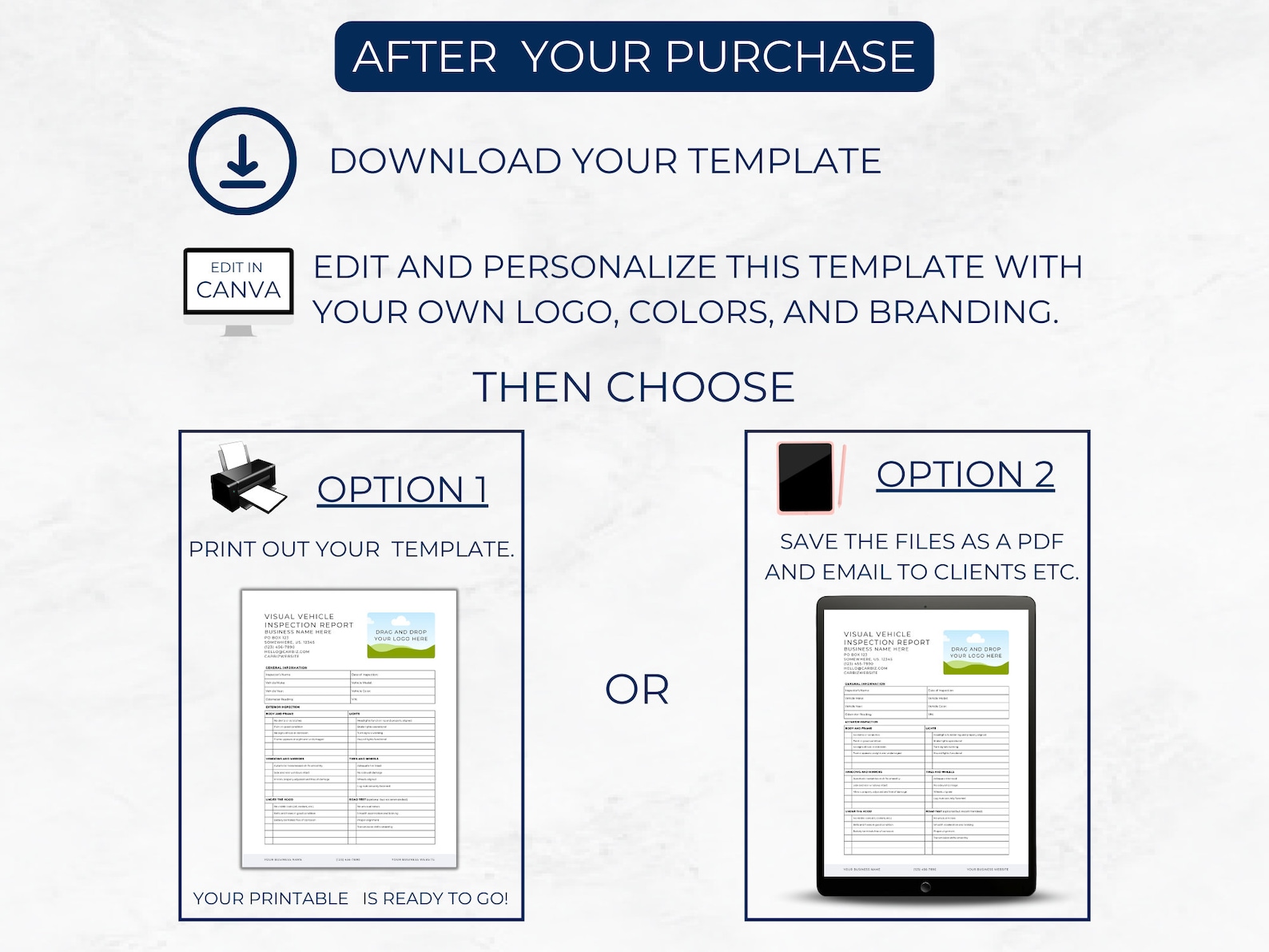 Visual Vehicle Inspection Report, Automobile Examination Summary, Car ...