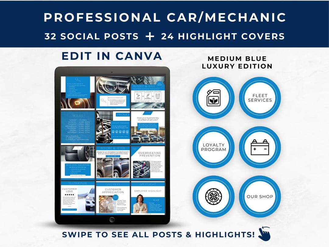 Mechanic Social Media, Instagram Template Mechanic, Luxury Car ...
