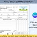 Auto Body Damage Report, Editable Estimation Template, Car Repair Quote ...