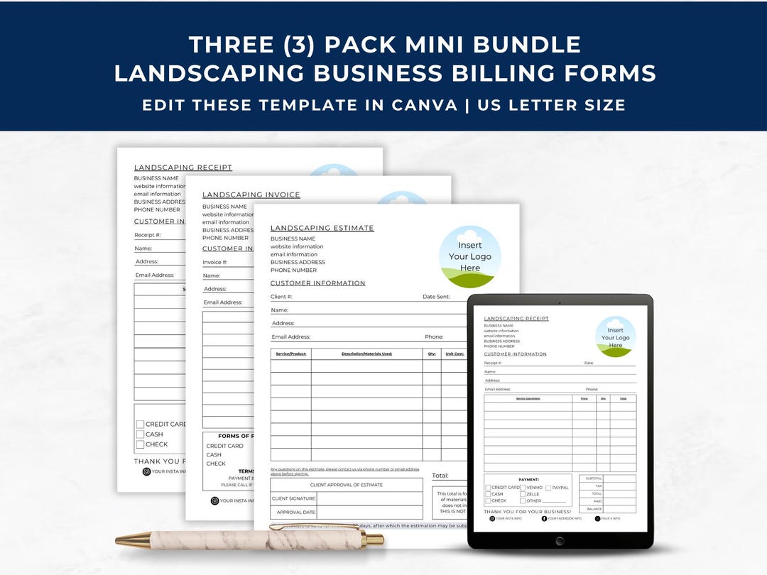 Landscaping Estimate, Invoice Template Landscaping, Lawn Care Receipt ...