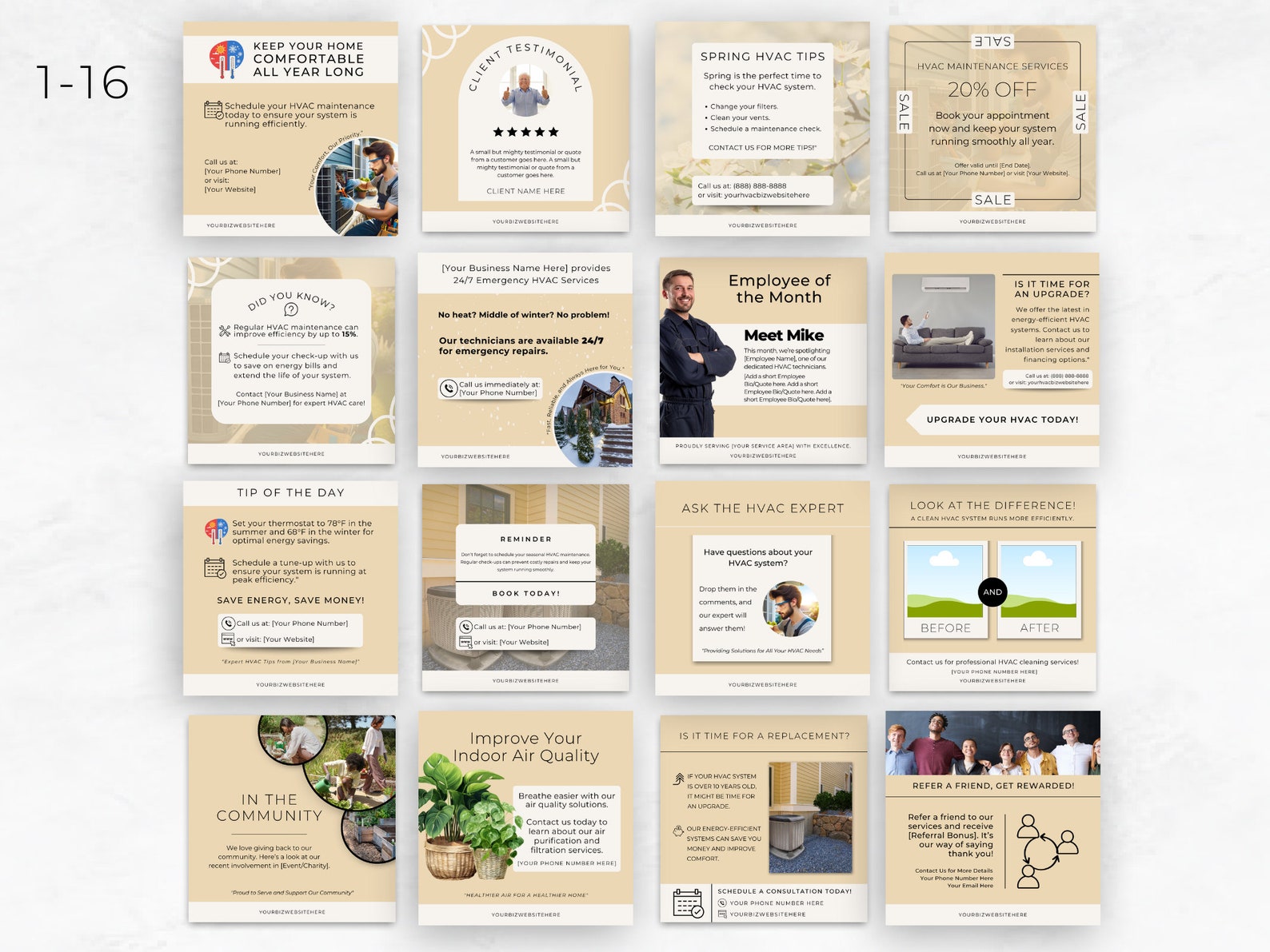 HVAC Social Media, Heating and Cooling IG Posts, Instagram Highlight ...