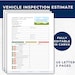 Vehicle Inspection Estimate, Automobile Examination Quotation, Car ...