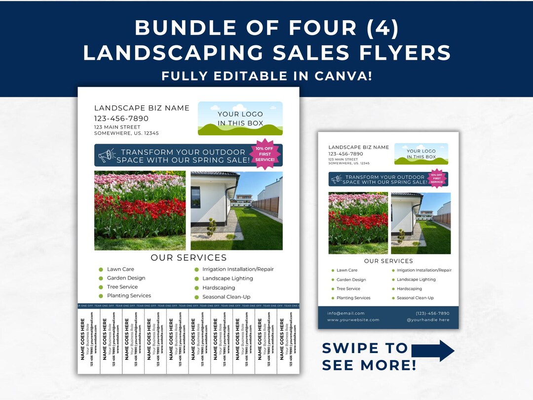 Landscaping Sales Flyer, Flyer Template Landscaper, Lawn Care Poster ...