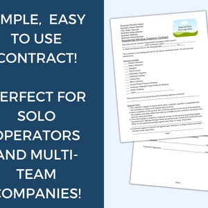 Window Washing Contract, Window Washing Service, Canva Editable ...