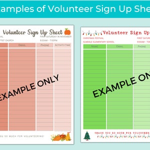 Editable Sign up Sheet, Printable Sign up Sheet, Sign up Template ...