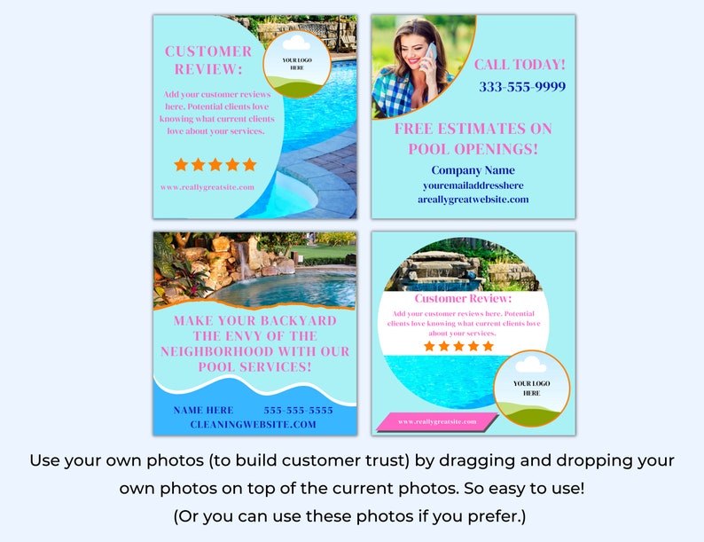 Instagram Post for Swimming Pool Business, Facebook Post for Pool ...