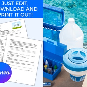 Residential Pool Maintenance Contract, Pool Cleaning Contract, Pool ...