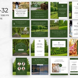 Tree Service Business, Tree Trimming Company, Social Media Templates ...