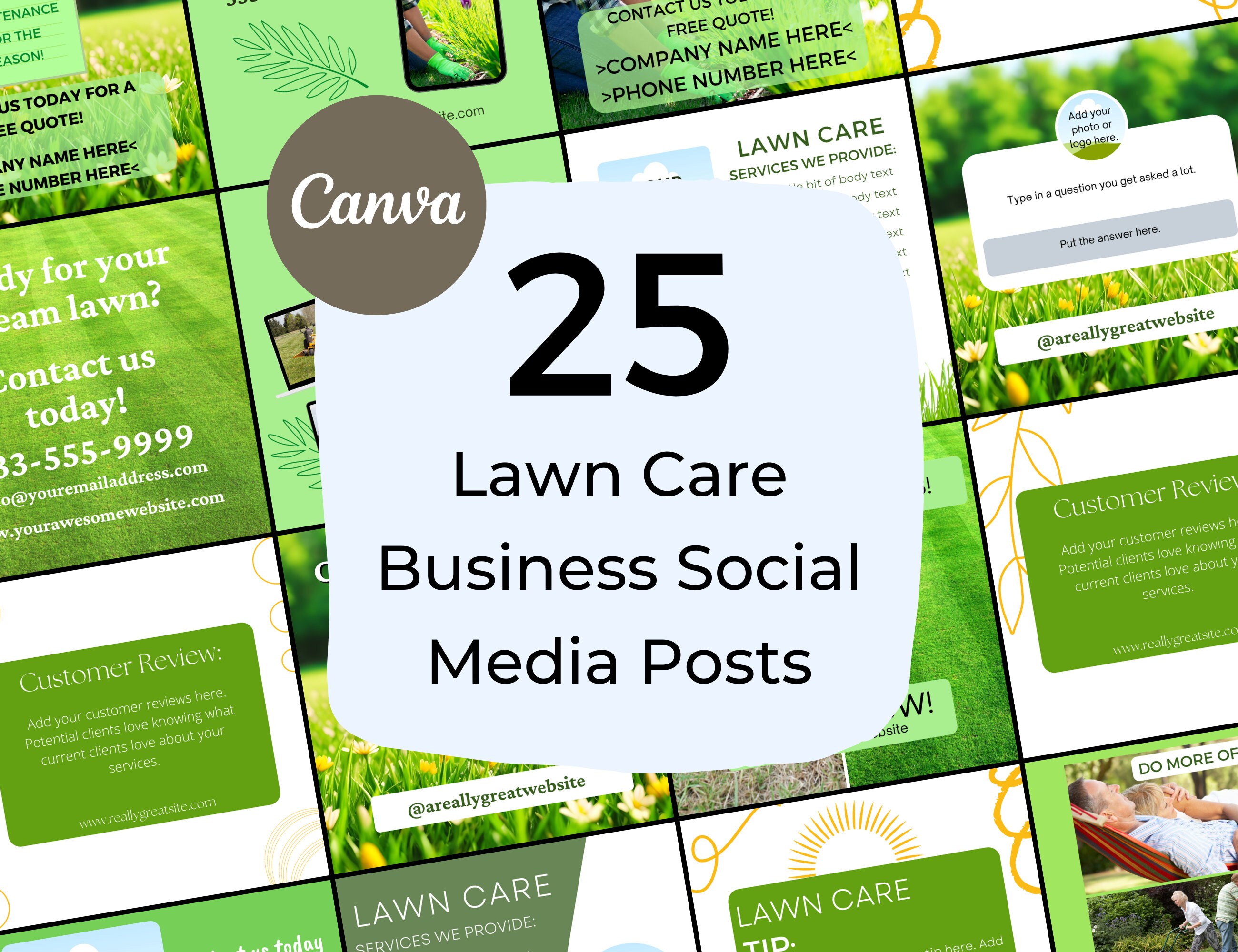 Landscaping Instagram Templates, Landscaper Social Media, Lawn ...