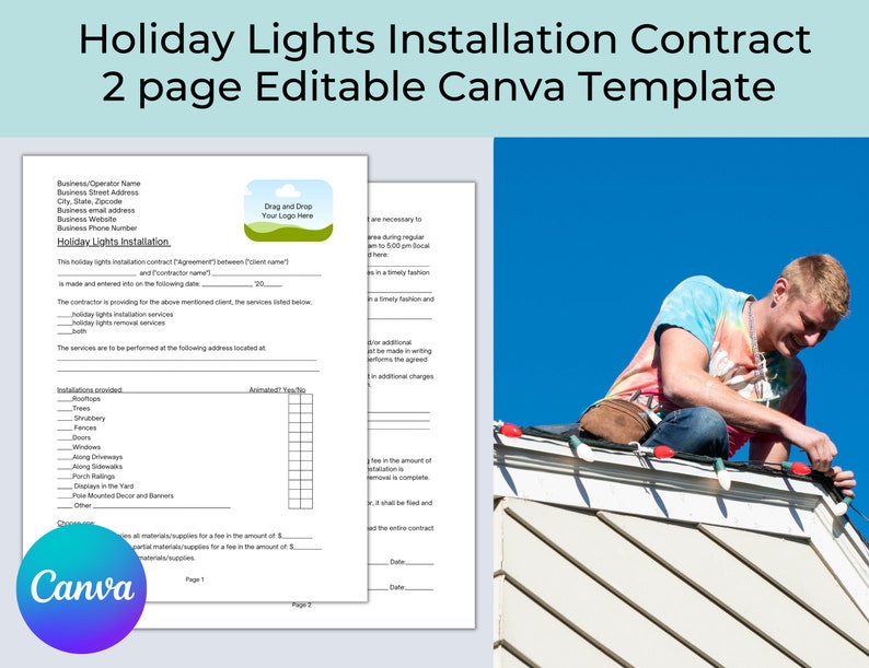 Christmas Light Installation Contract, Holiday Lighting Contract ...