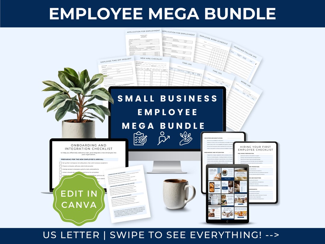 Employee Forms, Small Business Employee Packet, Employment Application ...