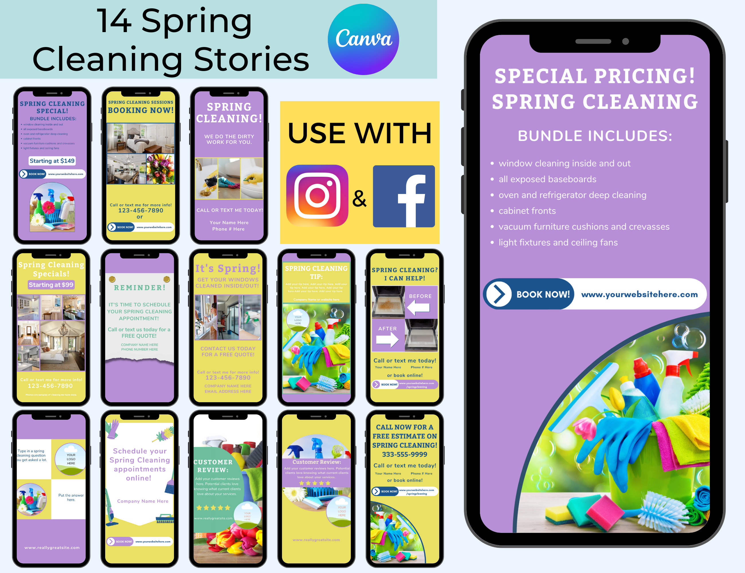 Spring Cleaning Instagram Stories, Cleaning Business Facebook Post ...