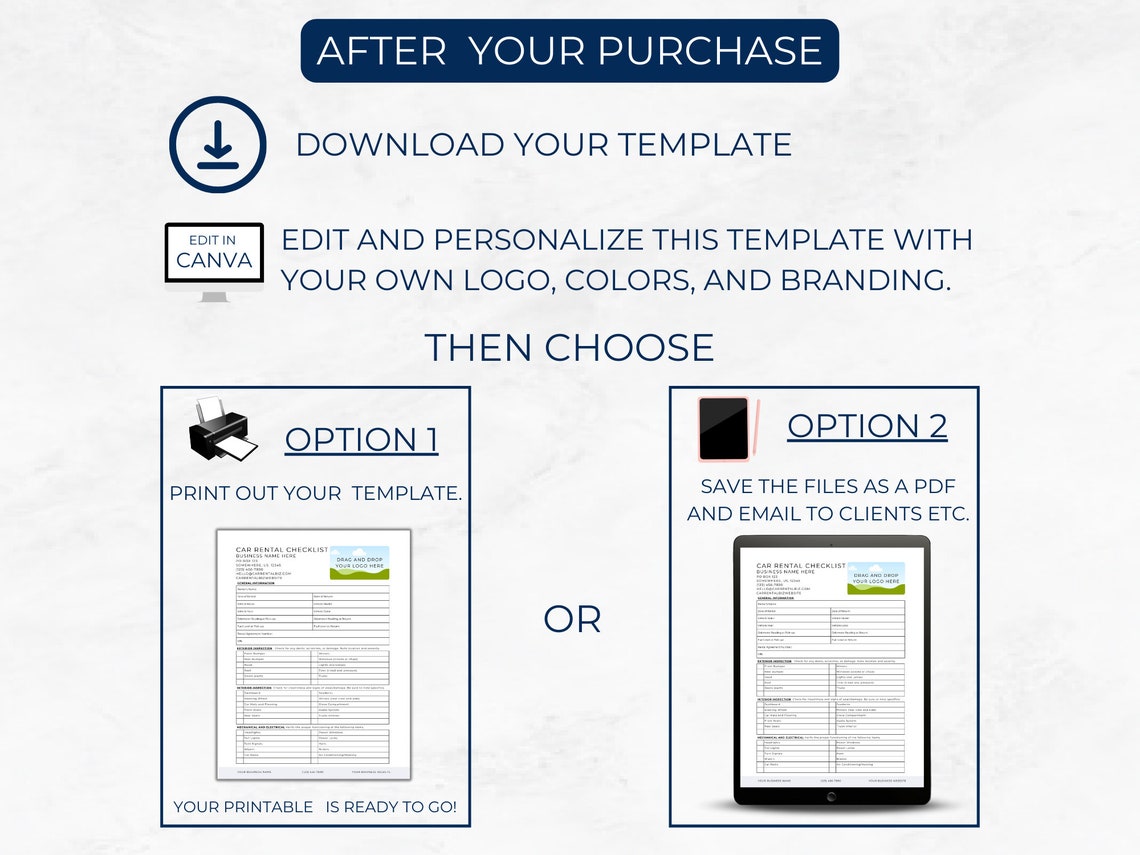 Rental Car Checklist, Vehicle Inspection Checklist, Automotive Lease ...