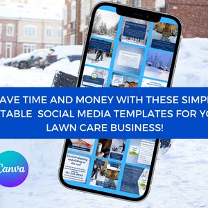 Snow Plowing Instagram Post, Snow Removal Facebook Post, Canva Editable ...