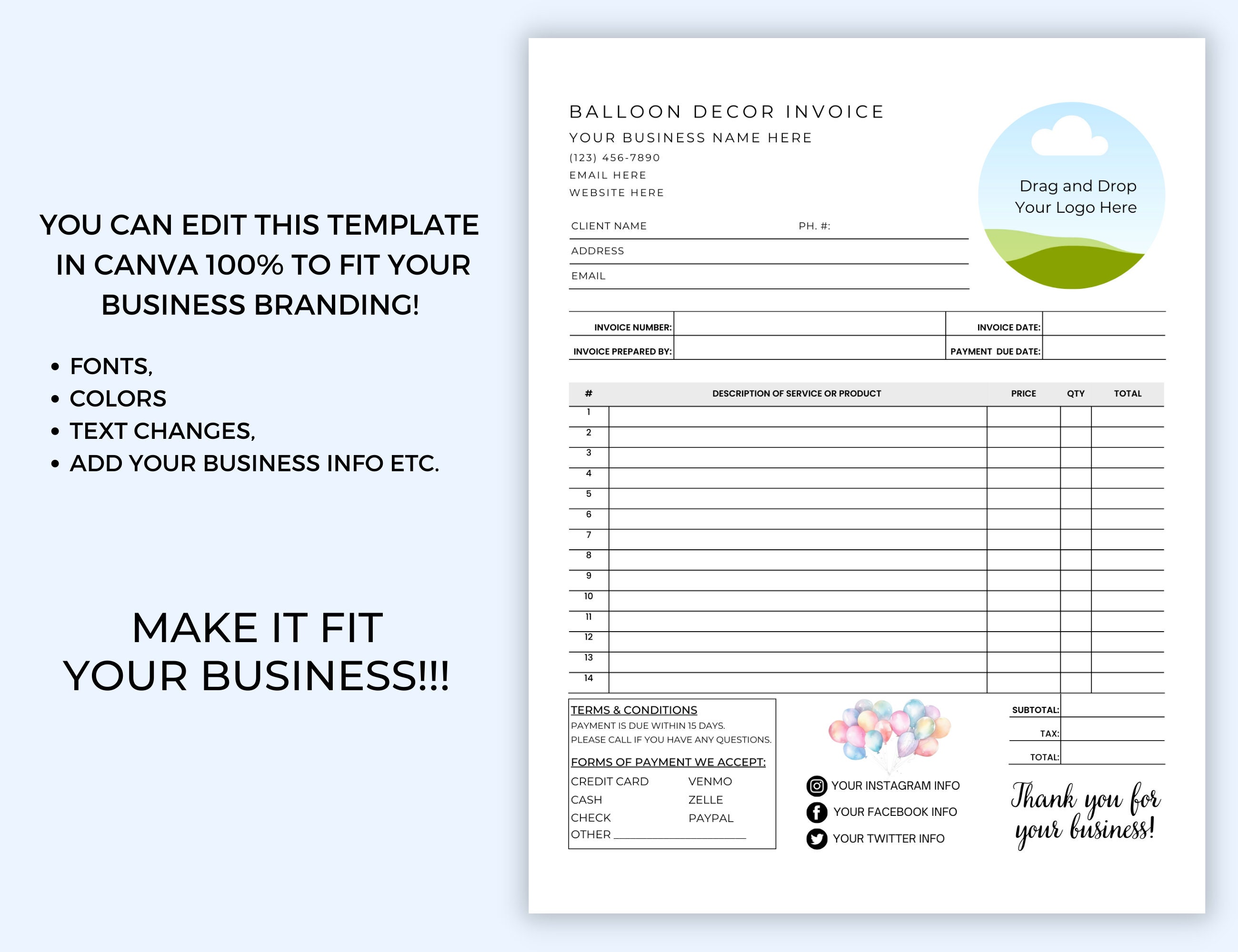 Balloon Decor Invoice, Balloon Decorations, Balloon Artist, Balloon ...