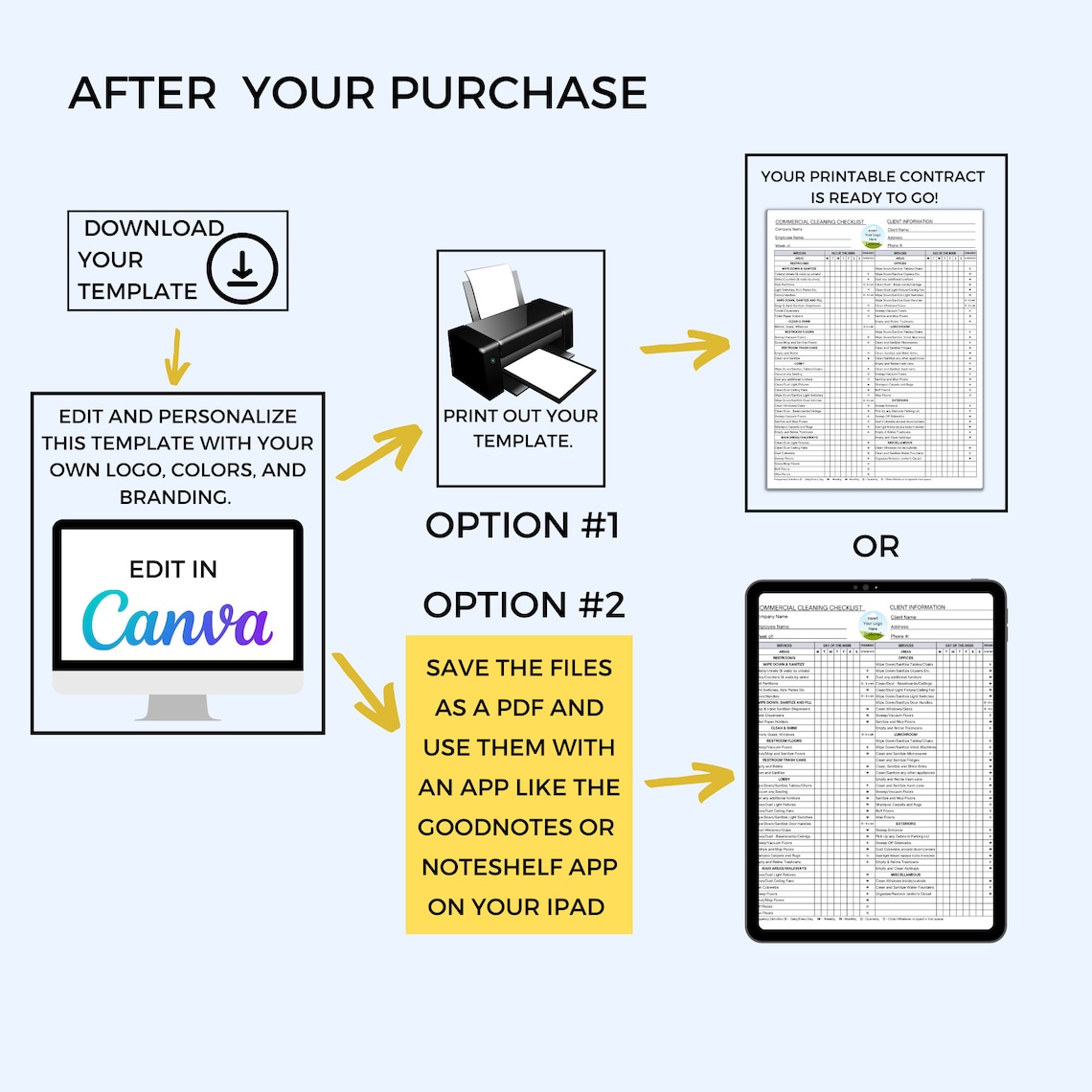 Cleaning Checklist Template, Janitorial Cleaning Business, Commercial ...