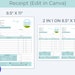 Order Form Template, Editable Packing Slip, Printable Receipt, Canva ...