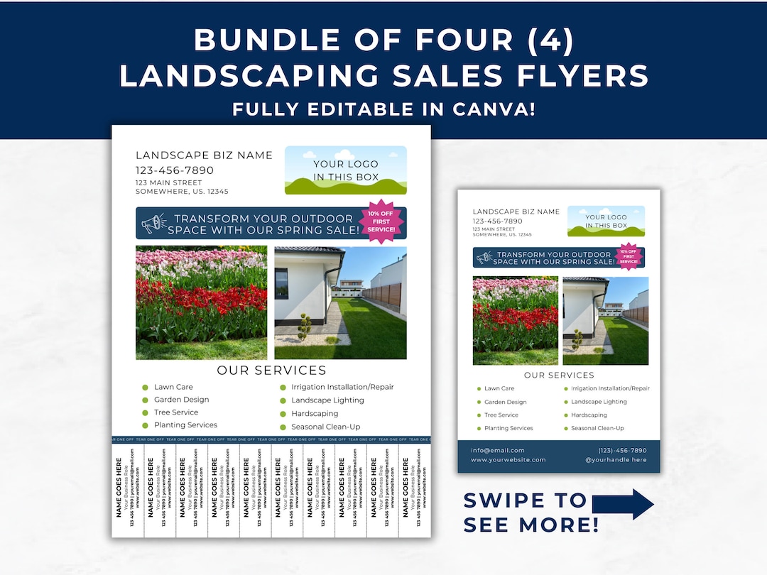 Landscaping Sales Flyer, Flyer Template Landscaper, Lawn Care Poster ...