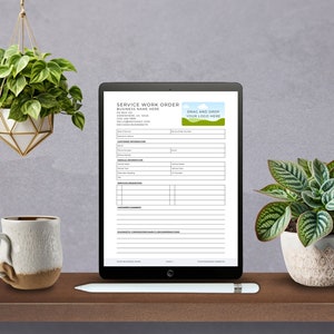 Mechanic Service Work Order, Job Order Form, Repair Job Ticket ...